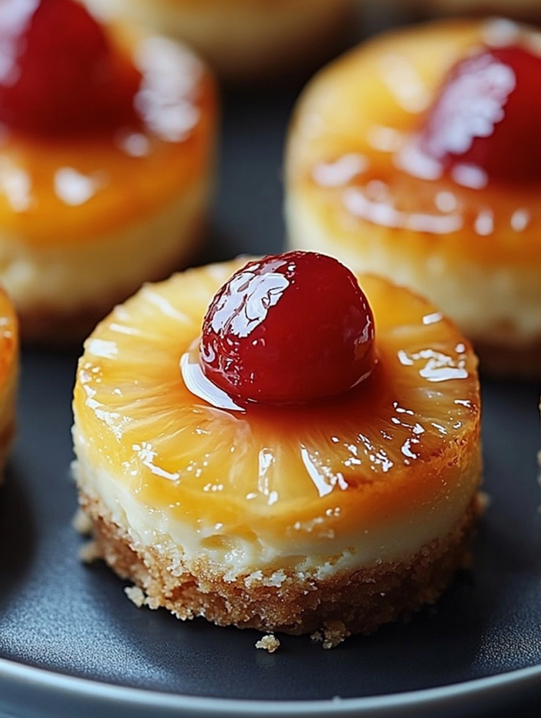Easy Mini Pineapple Upside-Down Cheesecakes Recipe - Recipes Epic
