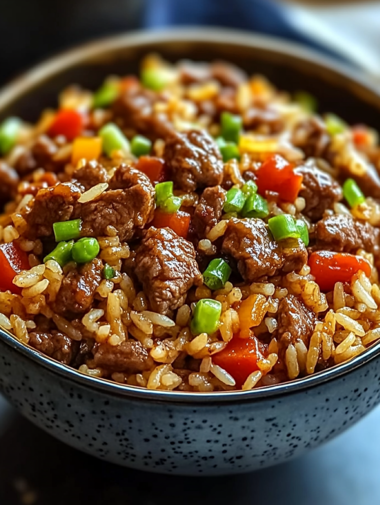 Beef And Pepper Rice Bowl - Recipes Epic