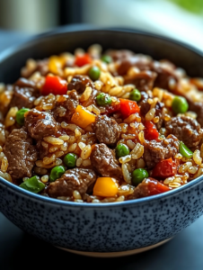 Beef And Pepper Rice Bowl - Recipes Epic